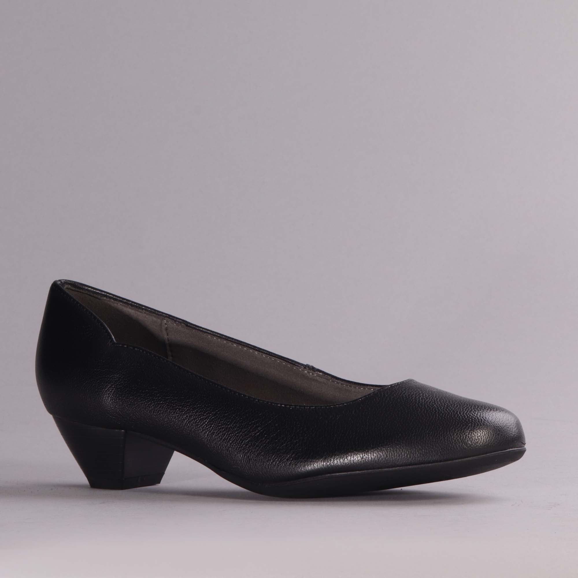 Mid-Heel Court Shoe in Black - Froggie | Leather Shoes | South Africa ...