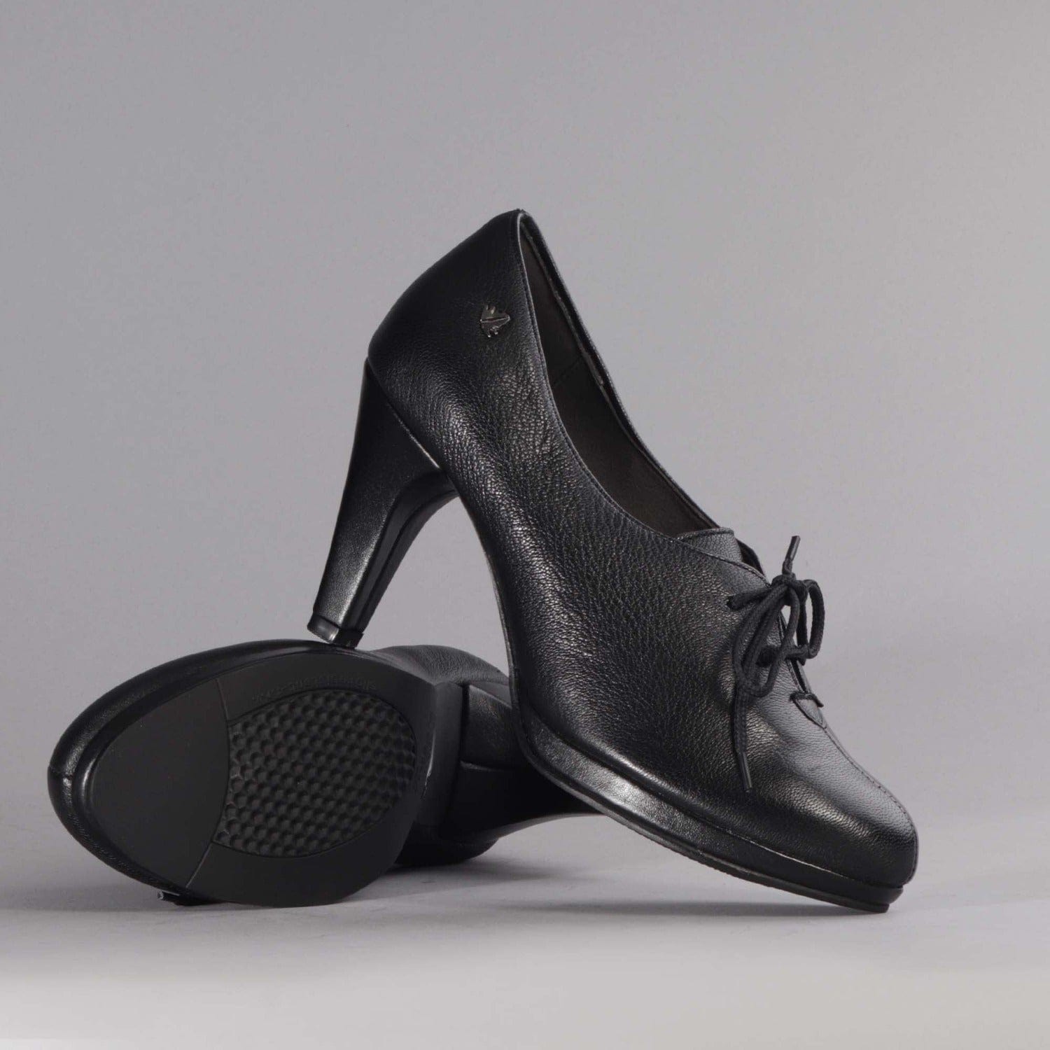 High Heel Lace-Up Shoe in Black - Froggie | Leather Shoes | South ...