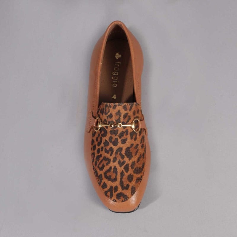 Loafer with Gold Trim in Tan Multi - Froggie | Leather Shoes | South ...