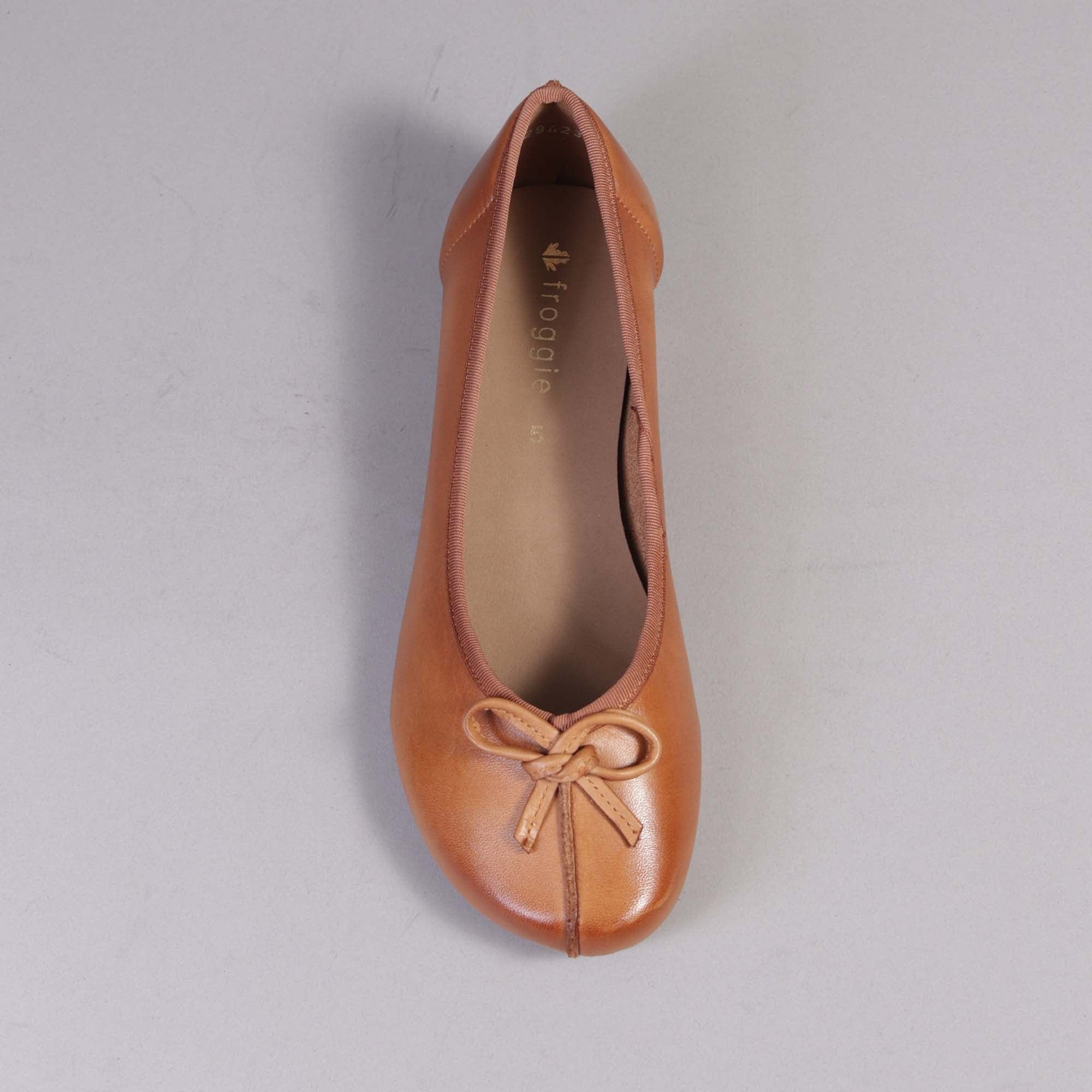 Froggie Pump with the Bow in Tan - Froggie | Leather | South Africa ...