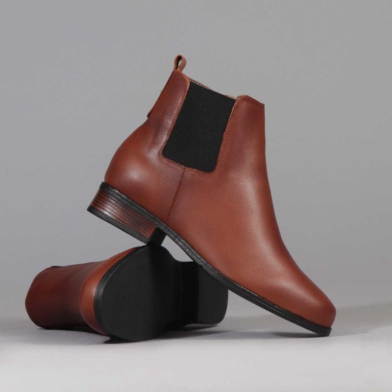 Chelsea Ankle Boots in Tan - Froggie | Leather Shoes | South Africa ...