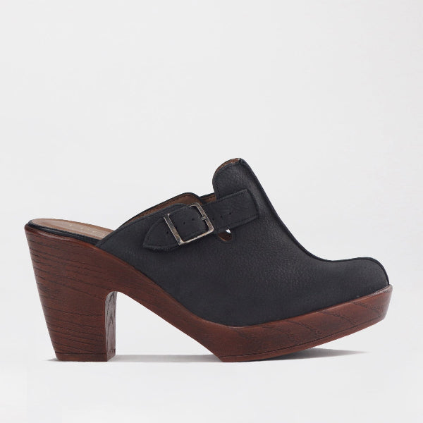 Classic Leather Clogs – Modern Chunky Heel – Froggie Shoes