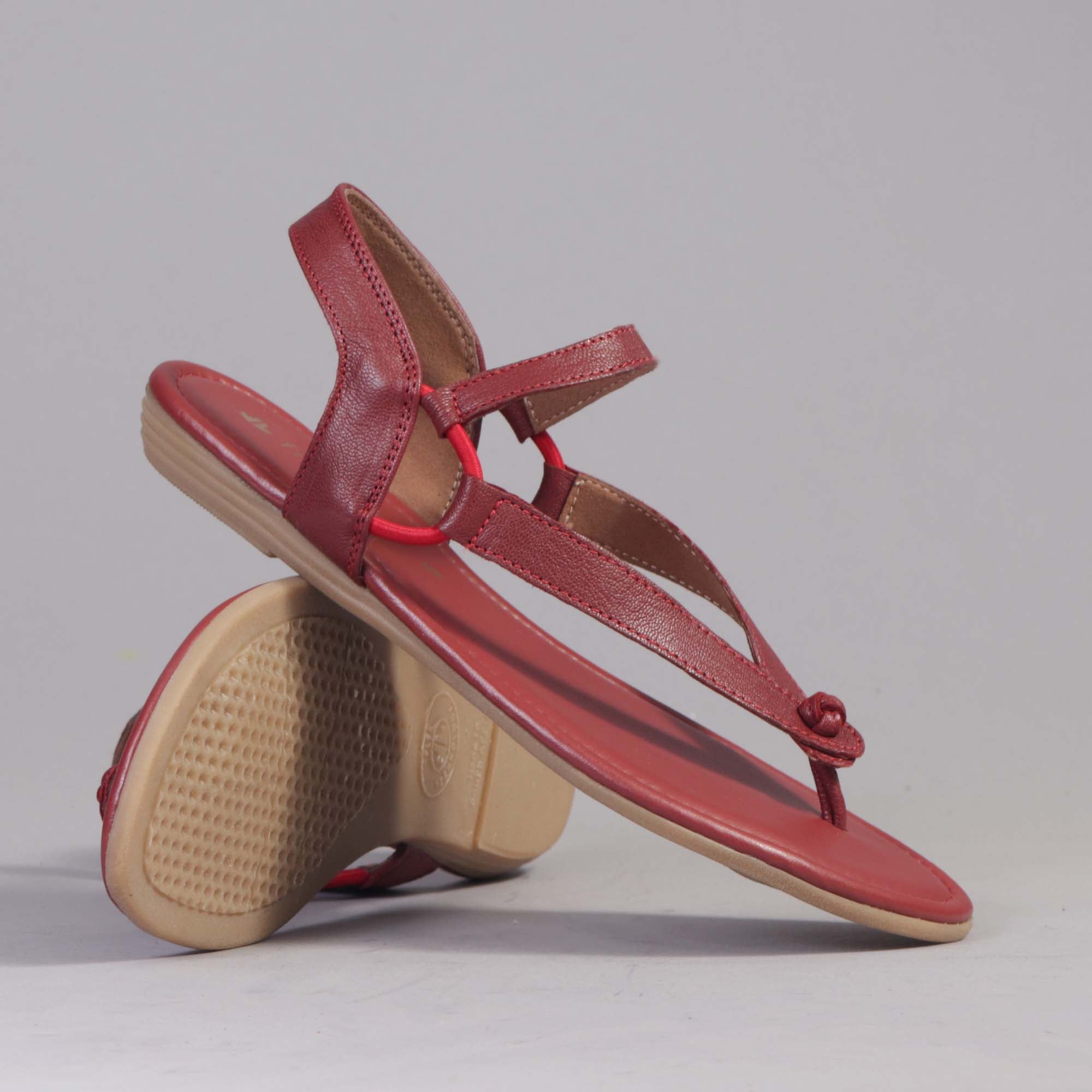 Slingback Flat Sandal in Red - Froggie | Leather Shoes | South Africa ...