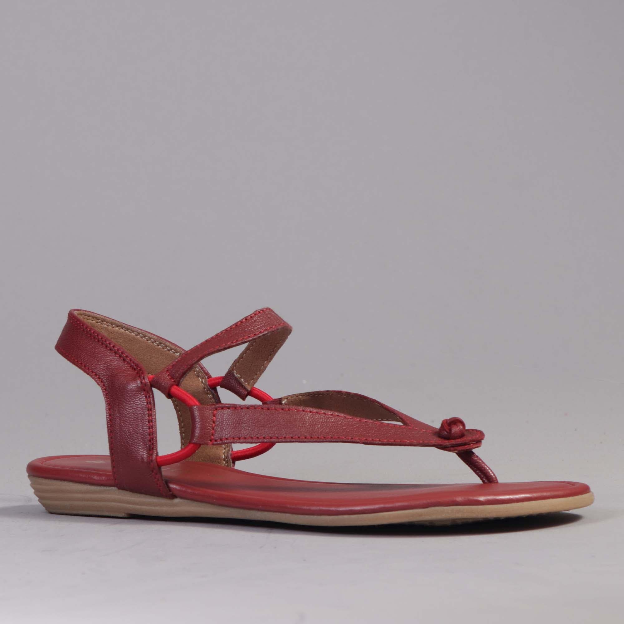 Slingback Flat Sandal in Red - Froggie | Leather Shoes | South Africa ...