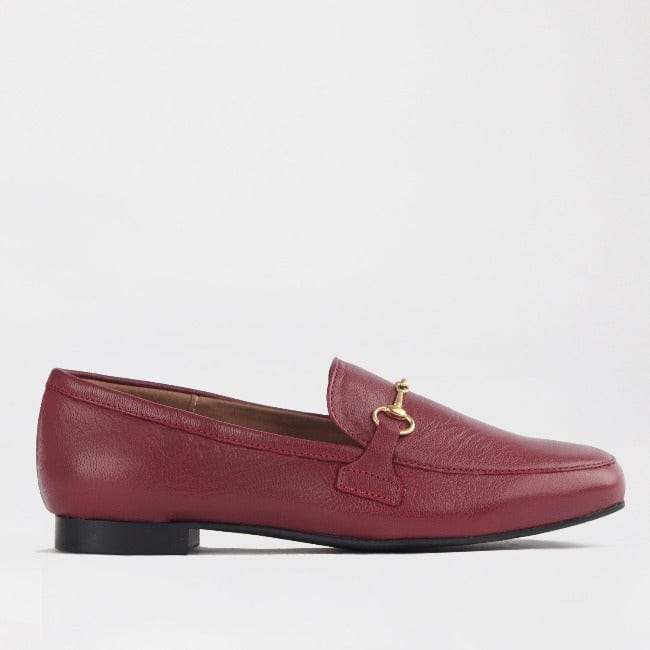 Loafer with Gold Trim in Red - Froggie | Leather Shoes | South Africa ...