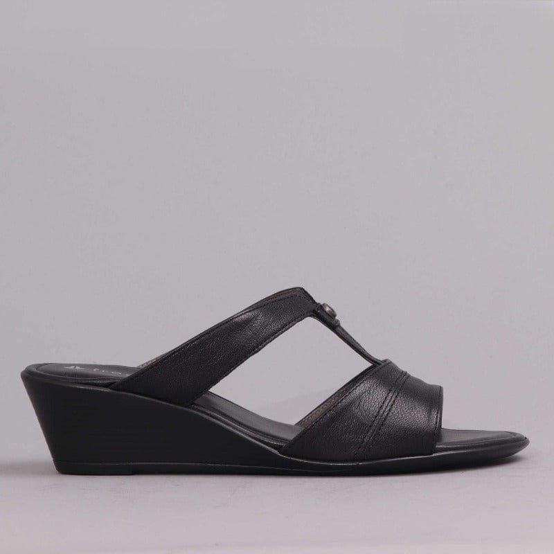 Double Band Wedge in Black - Froggie ZA your step, our shoes – Froggie ...