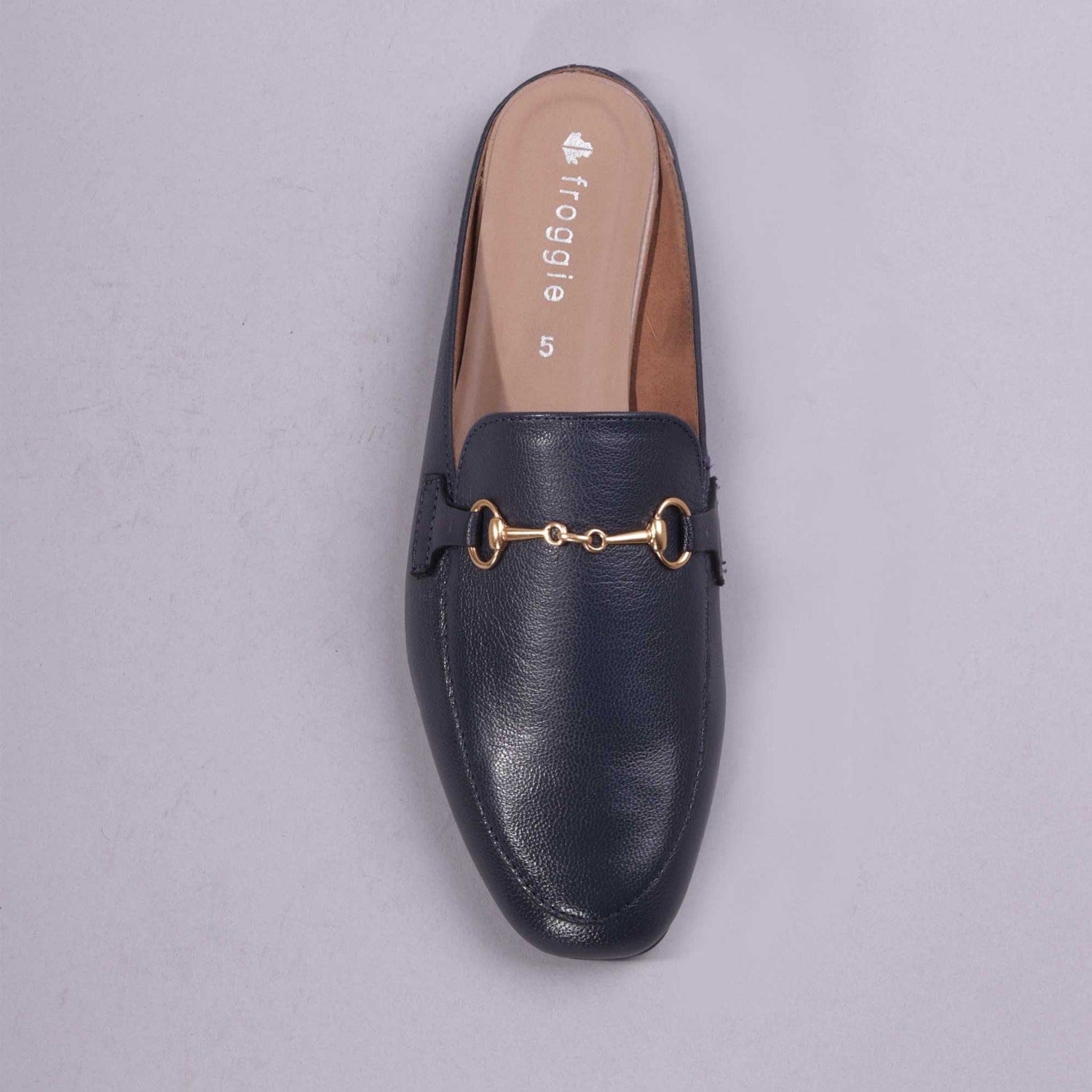 Mule with gold Trim in Navy - Froggie | Leather Shoes | South Africa ...