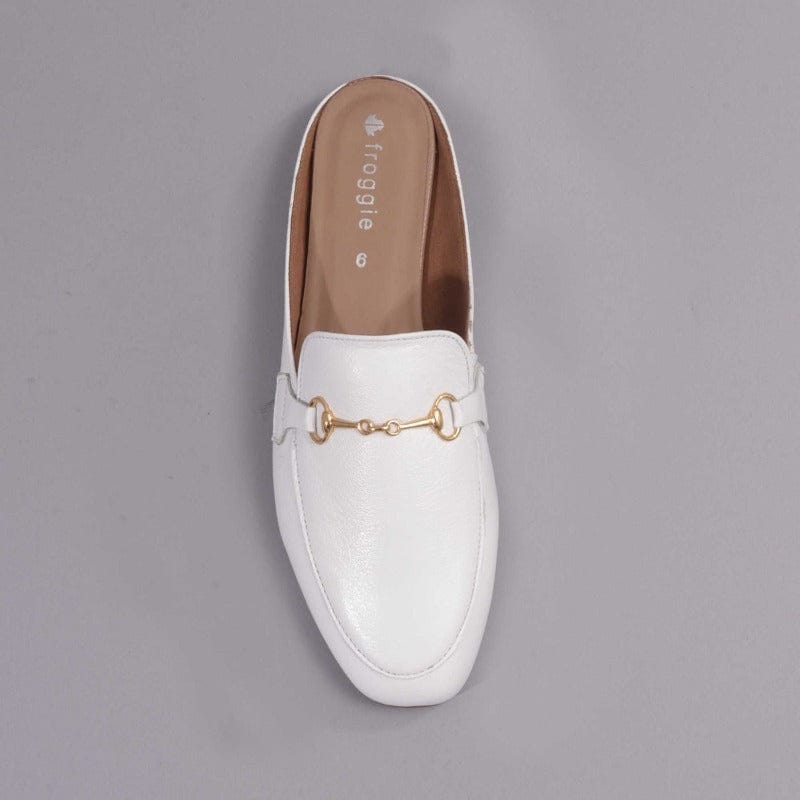 Mule with gold Trim in White- Froggie ZA your step, our shoes – Froggie ...