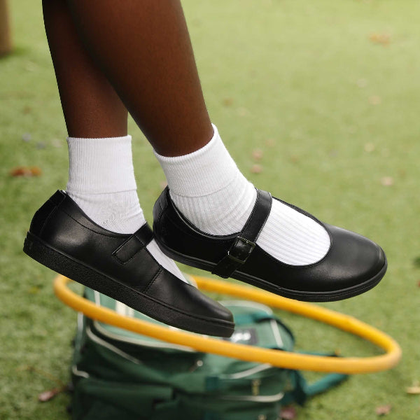 Comfort Girls Leather School Shoes with Buckle – Froggie Shoes